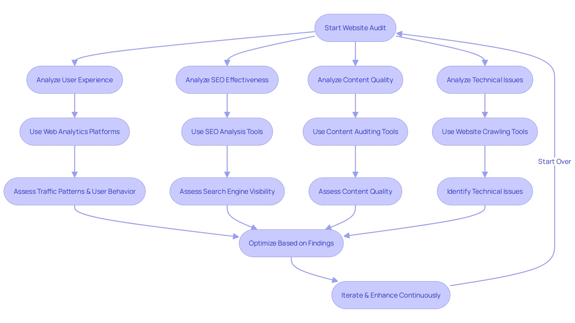 Flowchart of Website Audit Process
